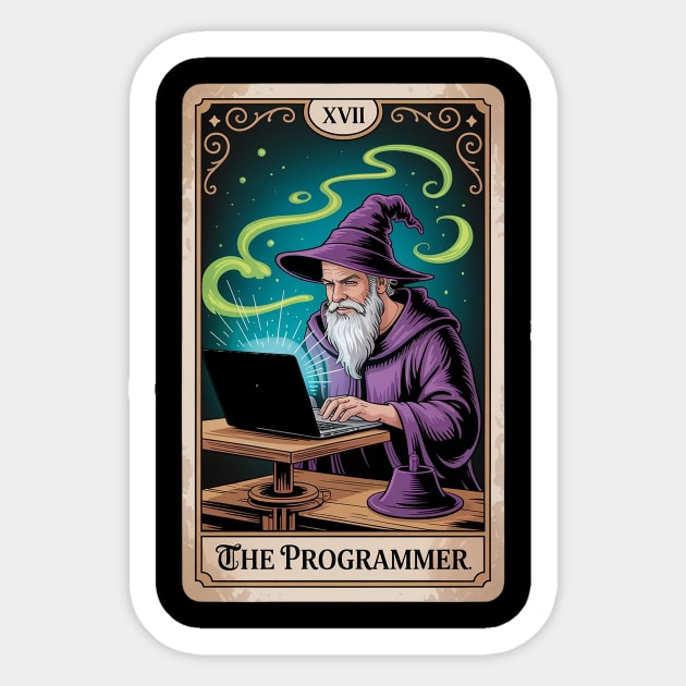 The Programmer Tarot Card - The Programmer Tarot Card - Sticker | TeePublic